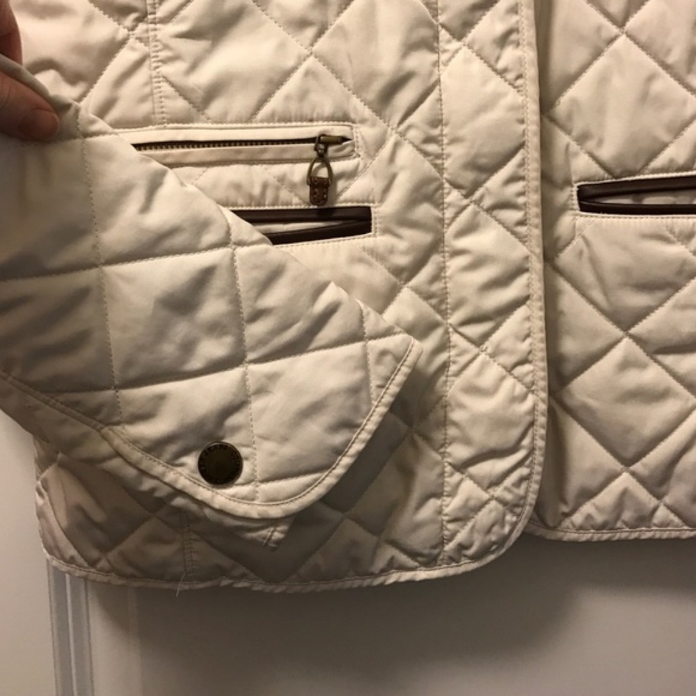 Ralph Lauren Cream Quilted Barn Jacket - Gem